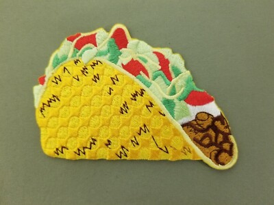 Embroidered Taco Iron On Patch. | eBay