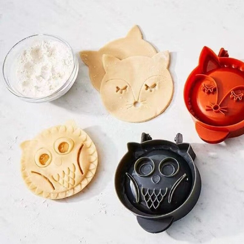 2x Hand Pie Molds Owl Pie Cutter Biscuit Mold Dough Presser Pocket Pie ...
