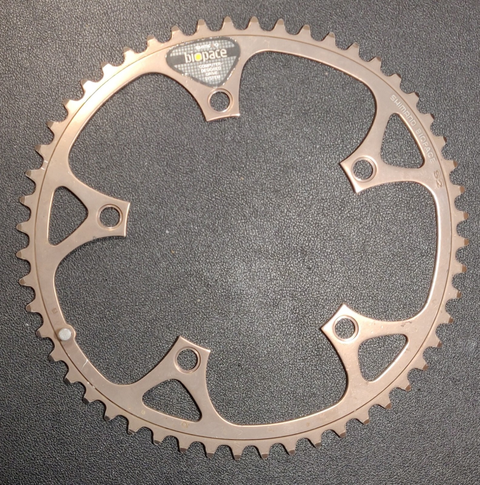 Shimano Biopace Elliptical Chainring 52t 130mm BCD oval Bronze Good ...