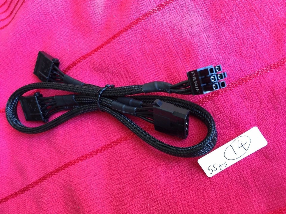 LOT 10 pcs 6 pin PERIF to 3X IDE DRIVER POWER cable FOR EVGA SuperNOVA ...