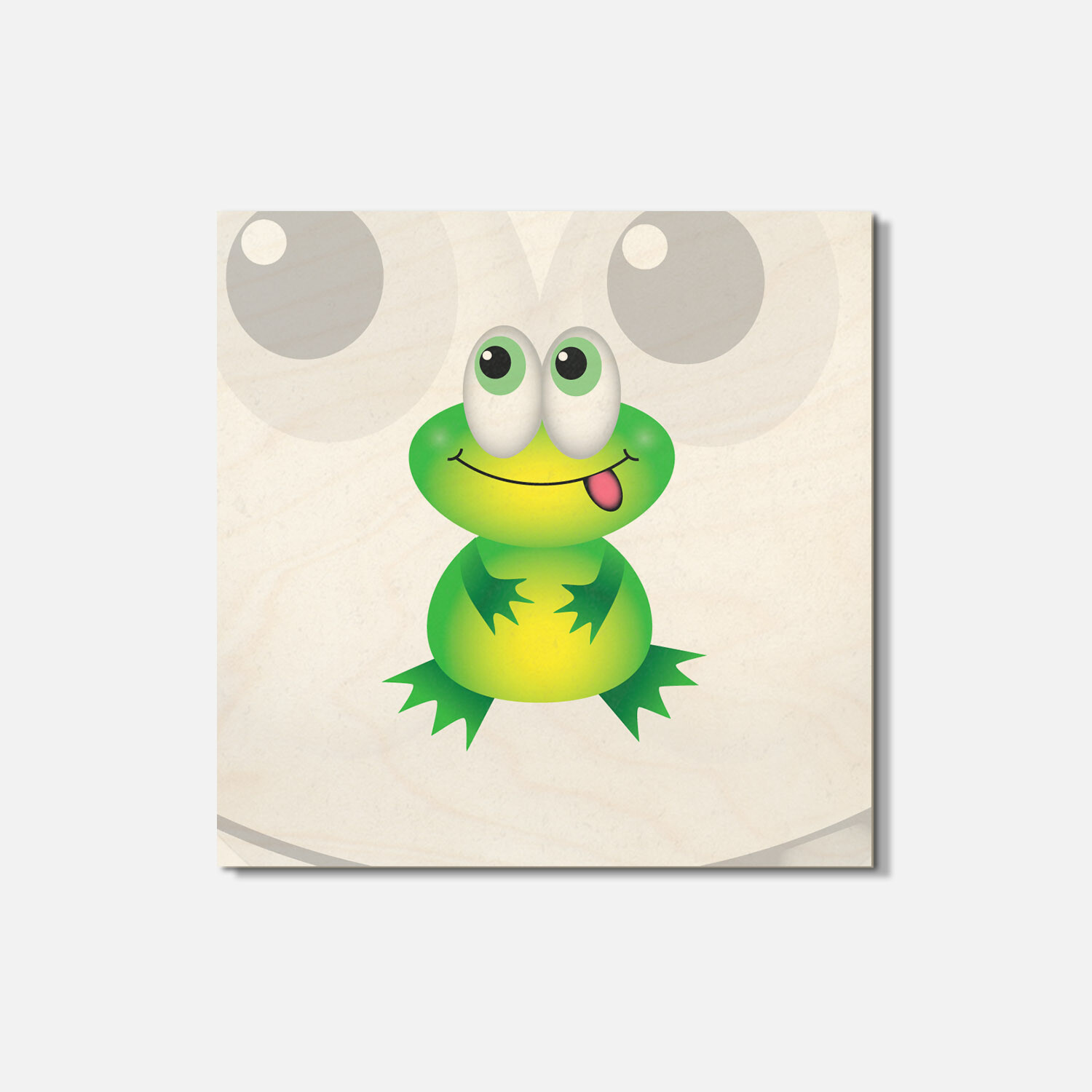 Funny Frog Baby Toy Animal 4'' X 4'' Square Wooden Coaster | eBay