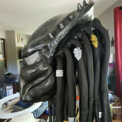 US Ship! Predator Alien vs Predator Mask w/Hair Halloween Cosplay ...
