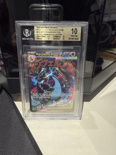 Mega Charizard X EX Mega Evolution Black Star #023 2025 BGS 10 Pristine ...