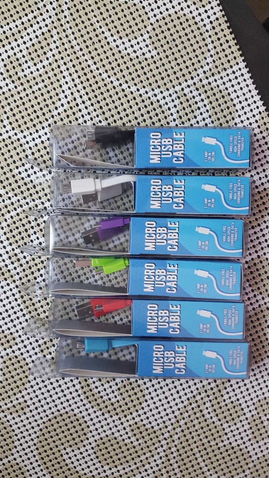 Lot 6 Micro USB type B Charger Cable For Android Devices Brand New | eBay