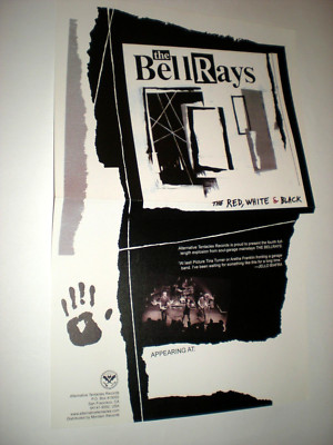 POSTER by The BELLRAYS red white & black band ALTERNATIVE TENTACLES ...