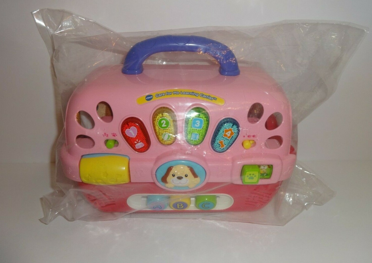 VTECH PINK CARE FOR ME LEARNING PET CARRIER PLUSH PUPPY INTERACTIVE ...