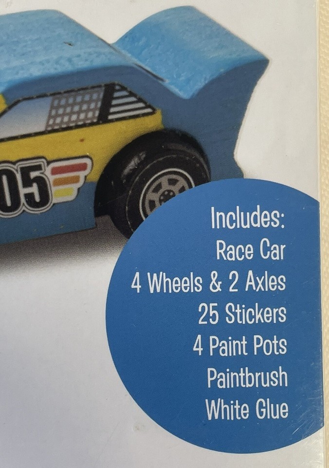 Melissa & Doug Created By Me Race Car Wood Model Craft Kit DIY NEW ...