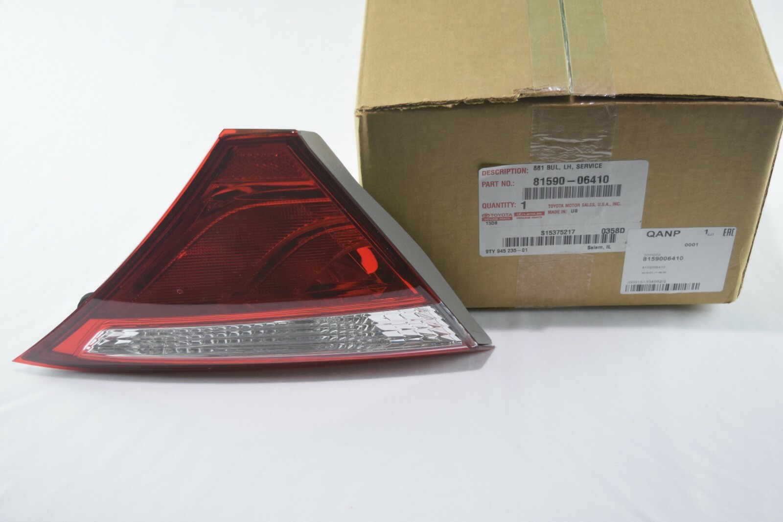 GENUINE TOYOTA CAMRY 15-17 REAR INNER DRIVER SIDE TAIL LIGHT 8159006410 ...