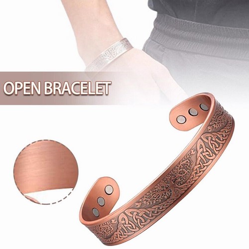 Copper Magnetic Bracelet Arthritis Pain Relief Bangle Healing Therapy ...