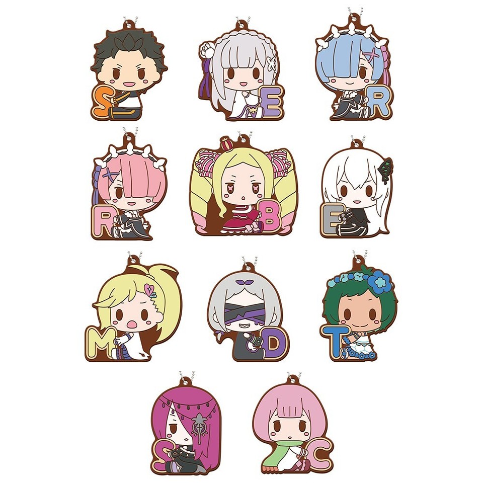 Re Zero kara Hajimeru Isekai Seikatsu Chokonokko Rubber Key Chain ...
