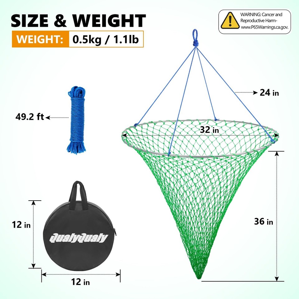 Bridge And Pier Fishing Net Foldable Drop Net For Pier Fishing With ...