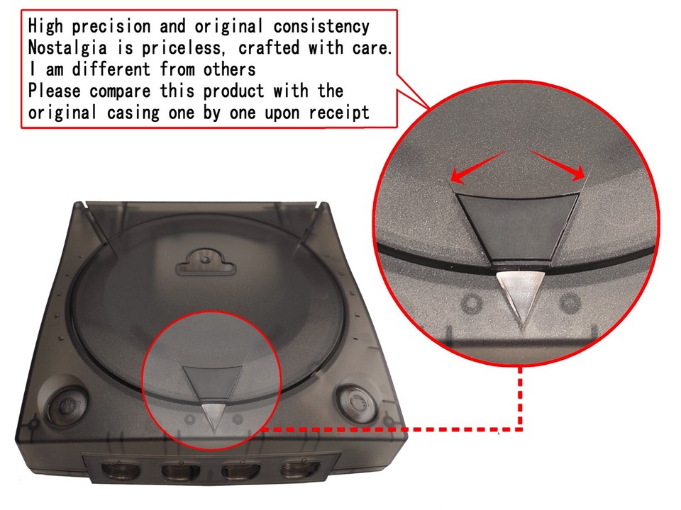 Dreamcast black transparent shell replacement shell BRAND NEW/This is ...