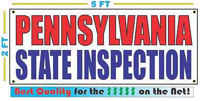 PENNSYLVANIA STATE INSPECTION Banner Sign NEW SIZE Best Quality for the ...
