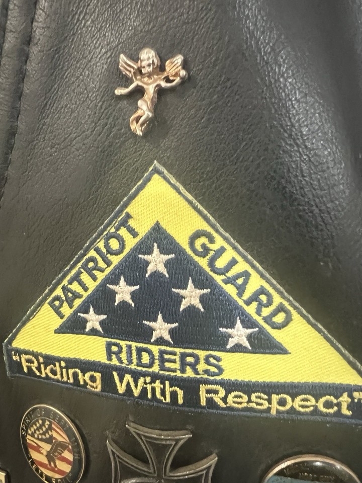 Harley-Davidson Leather Vest XL Patriot Guard Riders Military Pins | eBay