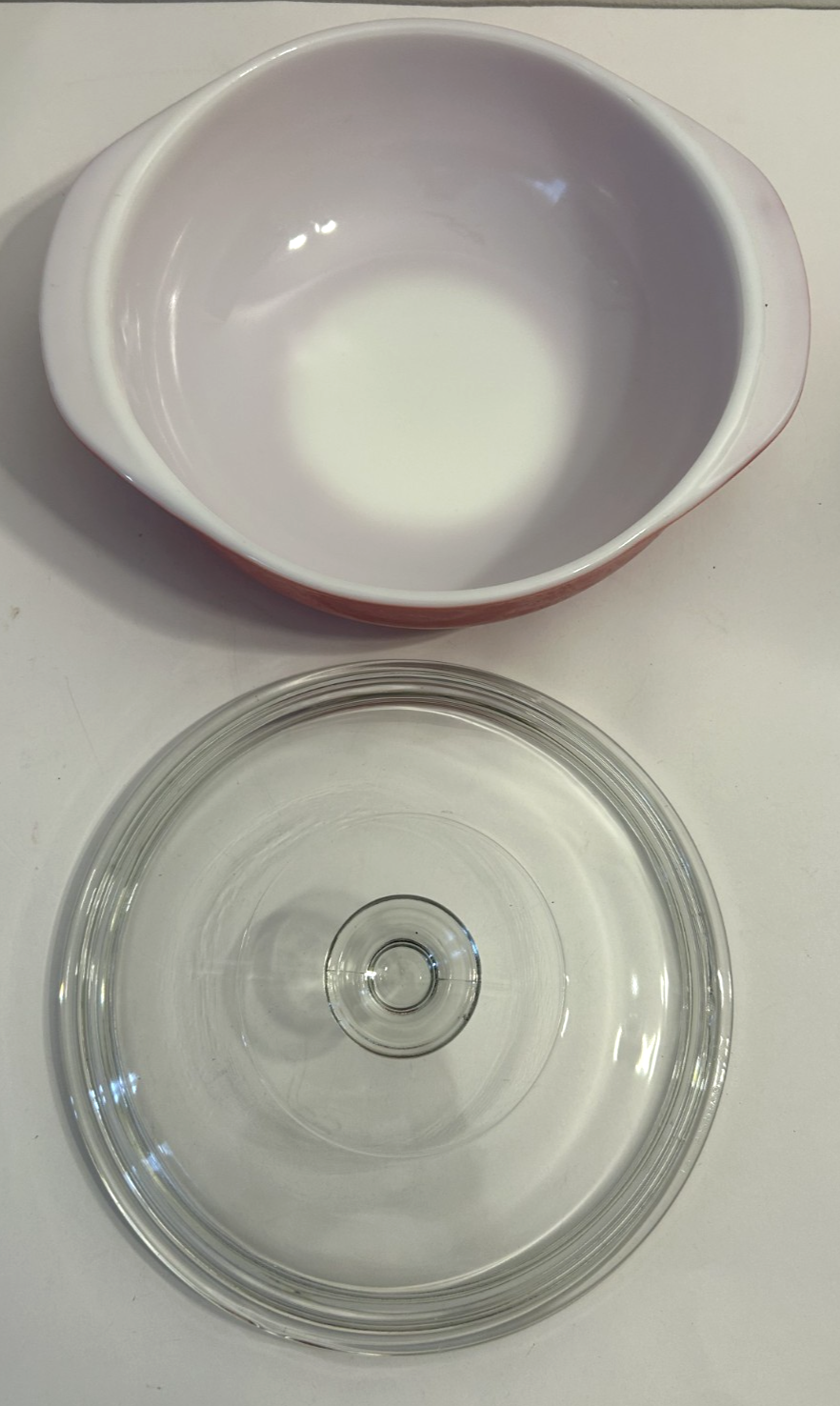 PYREX 024 2QT Glass Bowl Flamingo Pink With Lid Vintage Baking Pot ...