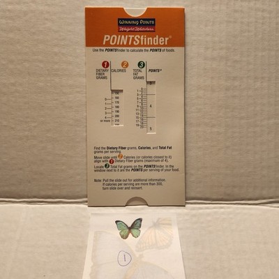 Weight Watchers / WW 2000 - 2001 Winning Points Finder Slide Slider ...
