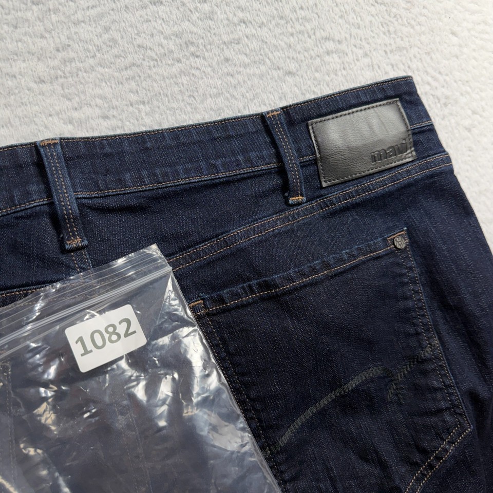 Mavi Jeans Mens Zach Straight Leg Dark Blue Denim 42x30 (43x28.5 ...