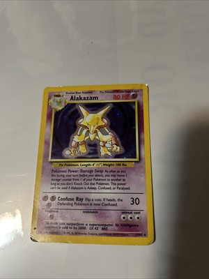 Pokémon TCG Alakazam Base Set 1/102 Holo Unlimited Holo Rare | eBay
