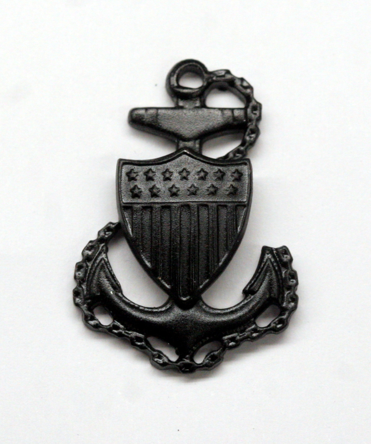CHIEF PETTY OFFICER CPO COLLAR HAT PIN E-7 BLACK METAL US COAST GUARD ...