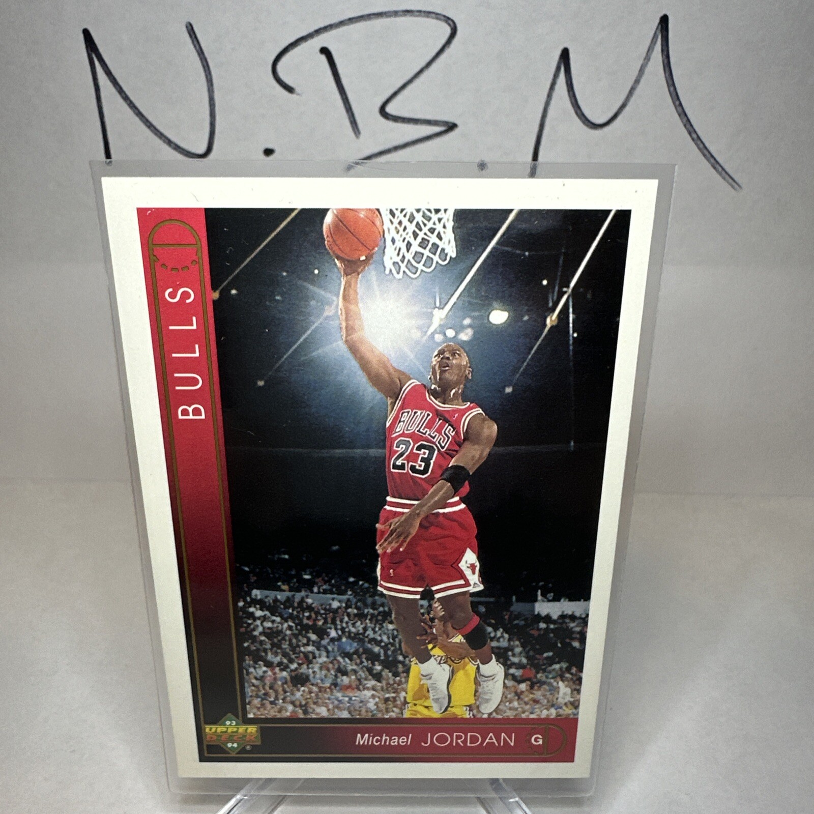 1993-94 Upper Deck - Black Shading Through JORDAN, .516 FG% #23 Michael ...