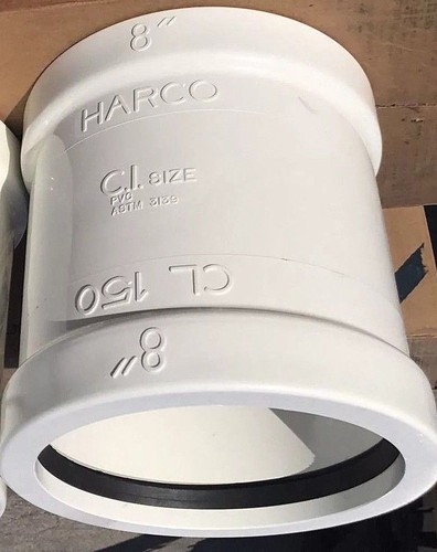 Harco 8" PVC Gasketed Joint Line Coupling For C-900 Pipe DR18 ASTM ...