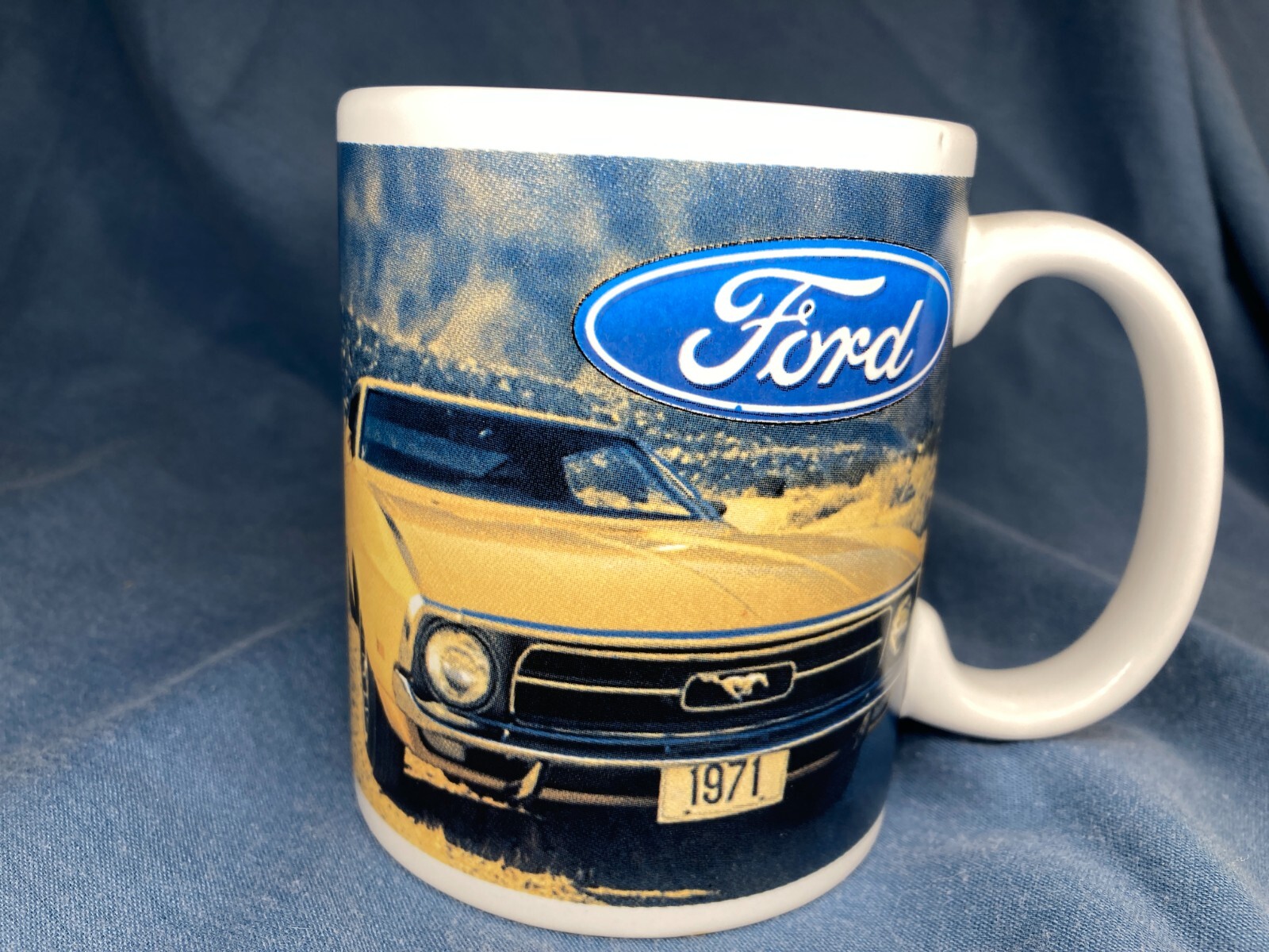 1971 Yellow Ford Mustang Coffee Mug, Ford Motor Company Officially ...