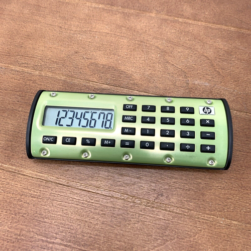 HP Quick Calc Green Pocket Basic Calculator - Works | eBay