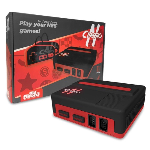 Old Skool CLASSIQ N Console Compatible with NES - Black/Red Clone ...