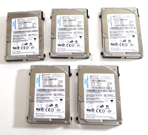 (Lot of 5)IBM 26K5779 73.4 GB SAS 2.5" 10K rpm ST973401SS | eBay