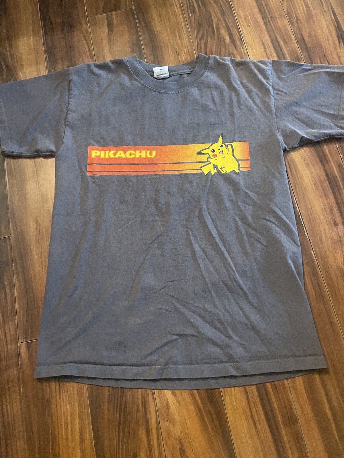 Vintage Nintendo Pokémon 90s Pikachu Box Logo Grey Ad… - Gem