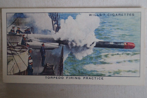 Life Royal Navy Vintage 1939 WWII Era Wills Trade Card Torpedo Firing ...