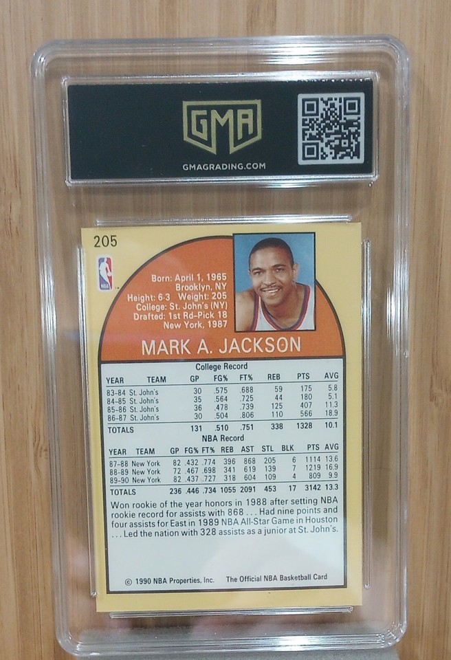 Mark Jackson, 1990 Hoops #205, Menendez brothers in front row. GMA 9 ...