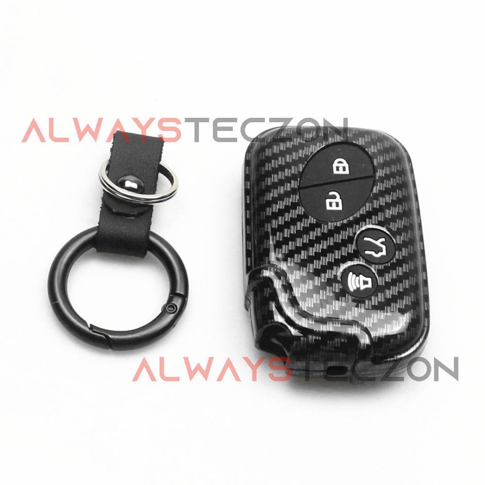 Carbon Fiber Style Key Fob Case Cover Keychain Accessories For Lexus GX ...