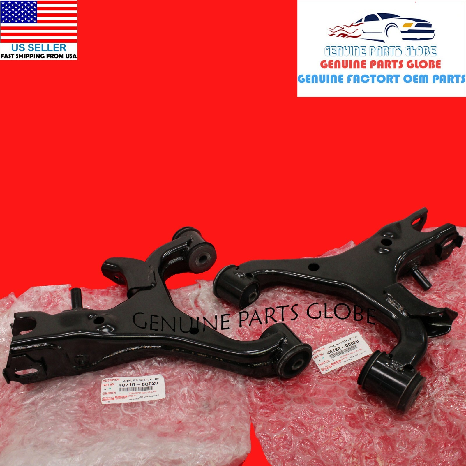 GENUINE OEM TOYOTA 08-22 SEQUOIA NO.1 RIGHT & LEFT REAR SUSPENSION ARM ...