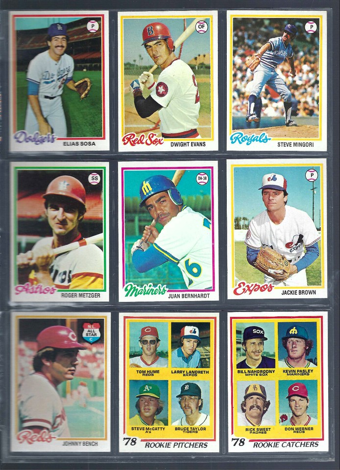 1978 Topps BASEBALL COMPLETE SET of 726 in Binder Ryan RCs EX/MT to NM ...