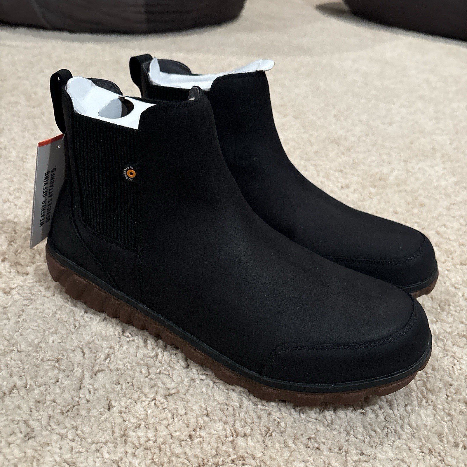 NEW IN BOX BOGS Men's Casual Chelsea II Waterproof Slip-On Black Boots ...