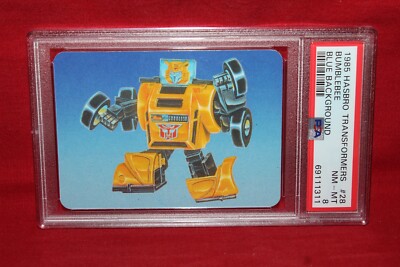 1985 Hasbro Transformers Bumblebee Blue Variation Autobots # 28 PSA 8 ...