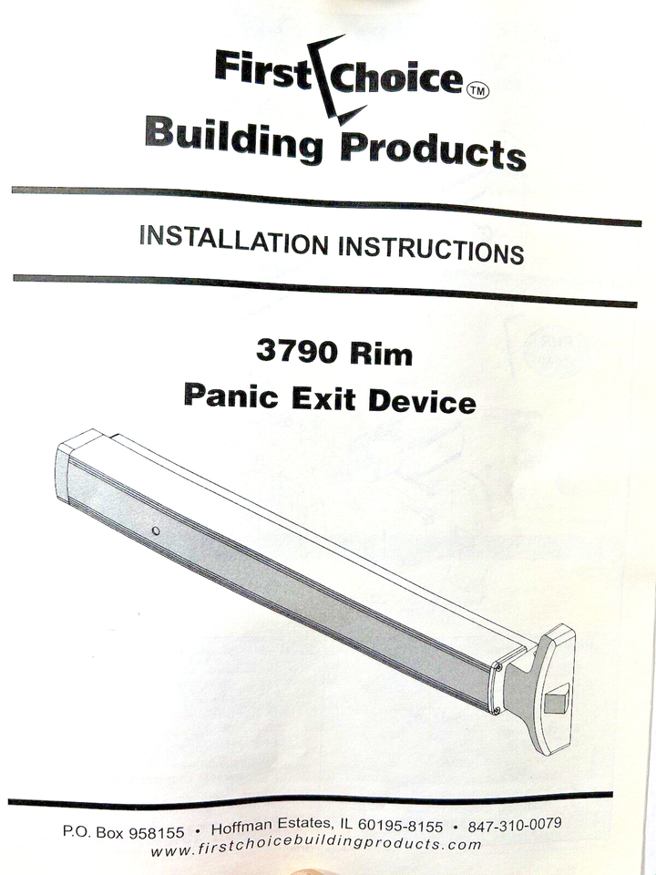 First Choice 379036-BR 36” DC13 RIM Exit Device Narrow Style Non-Handed ...