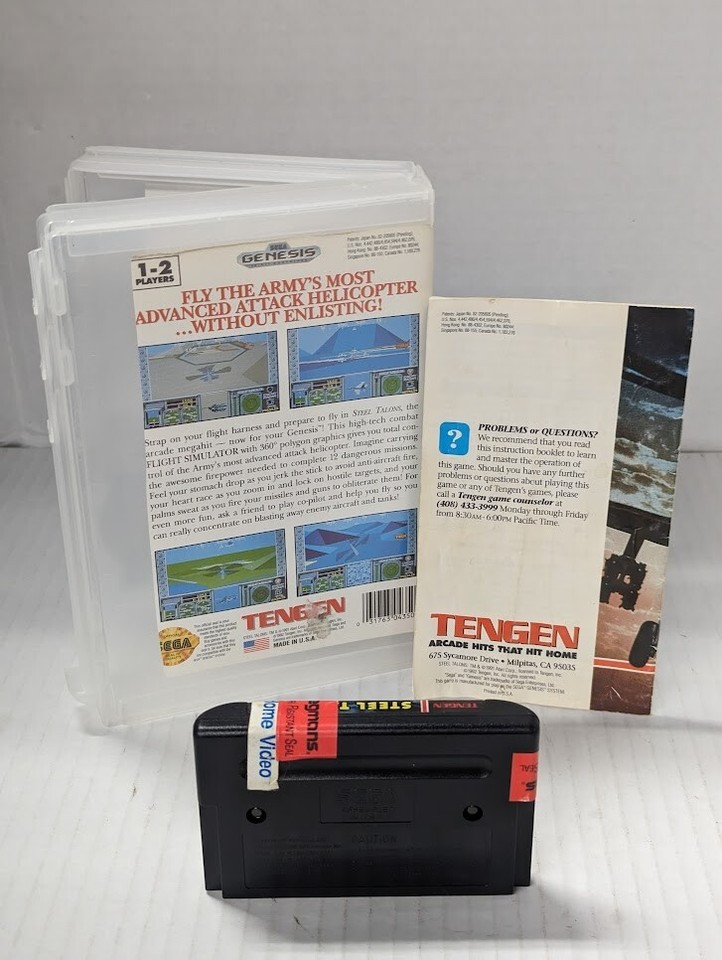 Steel Talons Sega Genesis Authentic Game Complete Tested Rental Case | eBay