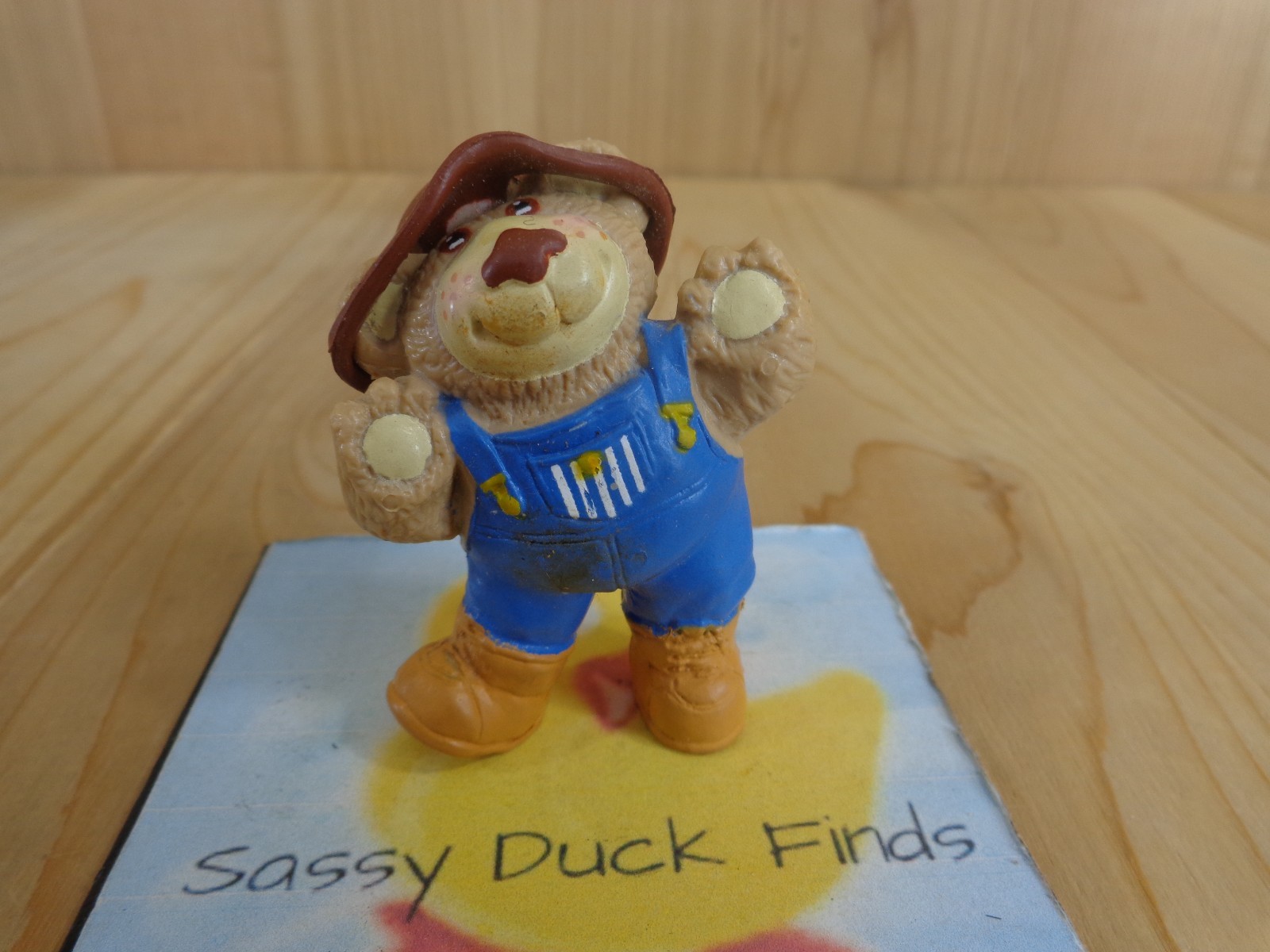 FURSKINS Bears Figurine 2.5" BUBBA Potato Farmer PVC Plastic 1986 OAA ...