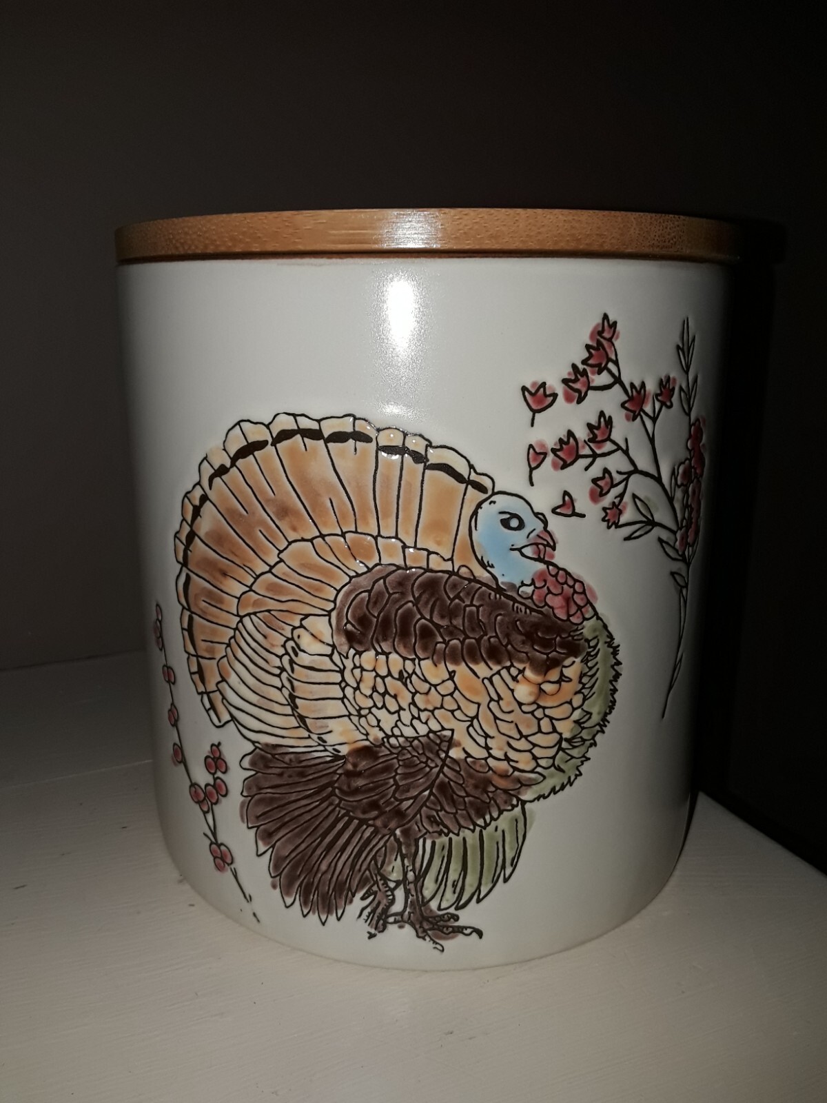 Spectrum Designz Inhomestylez Thanksgiving Turkey Canister Flanders ...