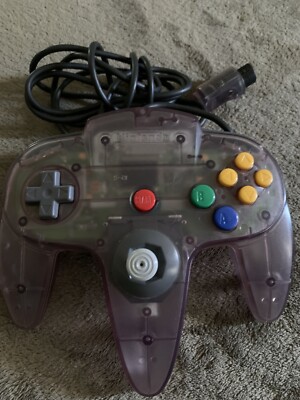 Official Nintendo 64 N64 Atomic Purple Controller - Cleaned Tested Good ...