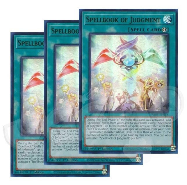 Yugioh - Spellbook of Judgment x 3 - 1st Edition Ultra Rare NM - Free ...