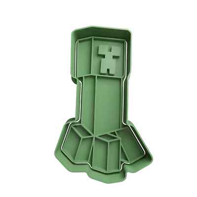 Creeper Minecraft Cookie Cutter Biscuit Fondant Ceramic Cutter Embosser ...
