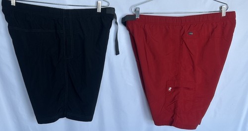 Columbia Mens Omni-shield Shorts Lot Of 2 Red/Black Nylon Lined Sz 2XL ...