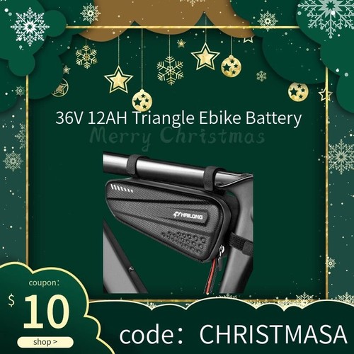36V 12Ah electric bike battery triangle battery + waterproof bag ...
