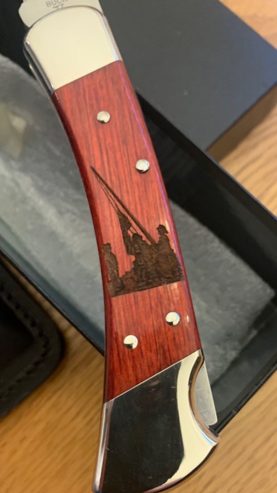 RARE BUCK 110 9/11 FLAG NY FIREFIGHTERS KNIFE NEVER USED IN BOX BT 1 | eBay