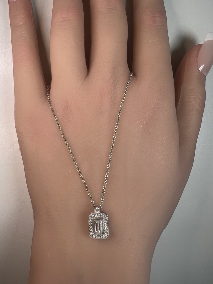 Simon G. 18K White Gold Diamond Pendant Necklace | eBay