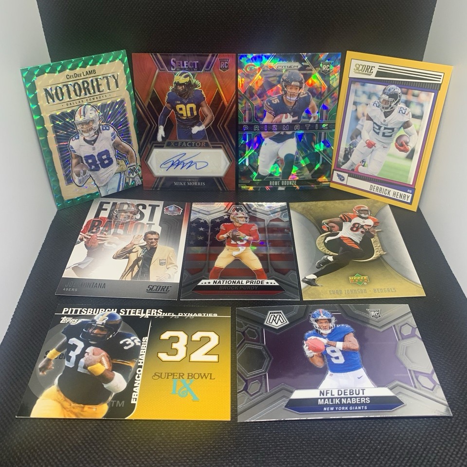 NFL Football MYSTERY Pack! 15x Cards NO BASE PAPER - 1x+ Auto/Relic/#'d ...
