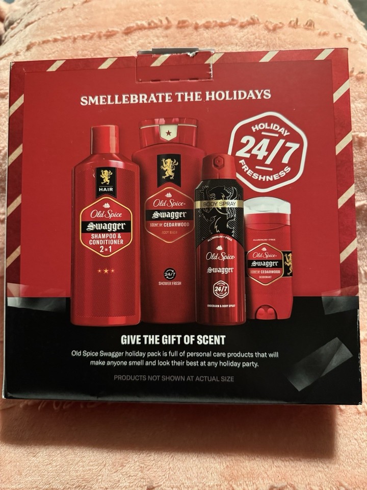 Old Spice Swagger 4 Pc Gift Set Body Wash, 2-in-1 Shampoo, Dry Spray ...